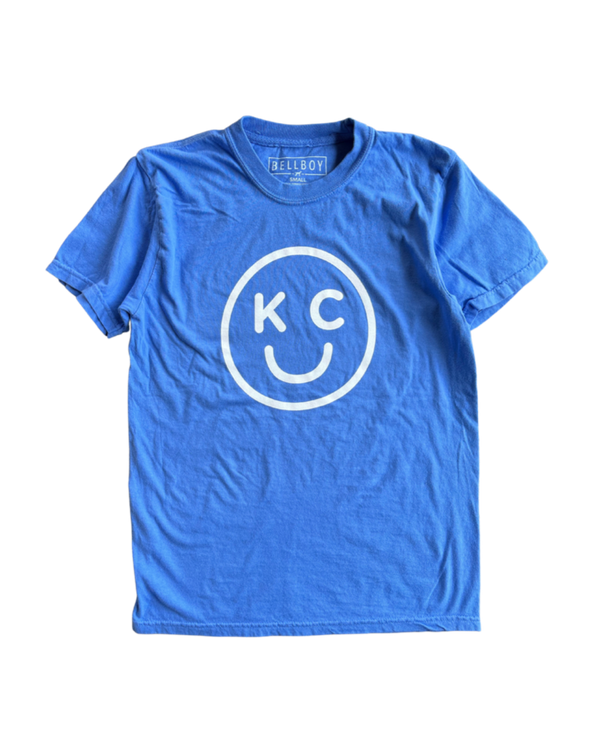 BELLBOY | KC SMILEY T-SHIRT - MYSTIC BLUE - Westside Storey