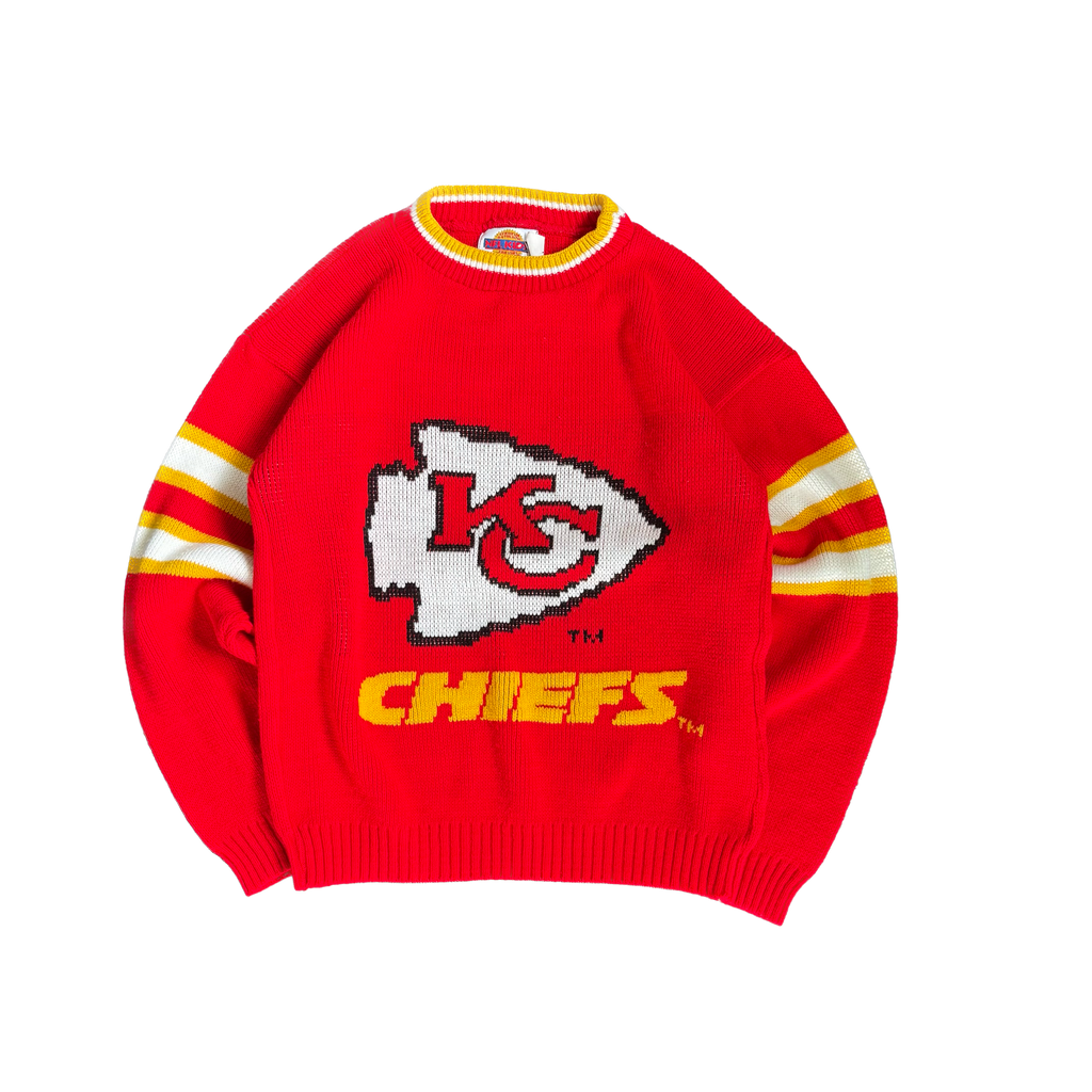 WESTSIDE STOREY VINTAGE | VINTAGE 90'S KC CHIEFS KNIT SWEATER - RED ...