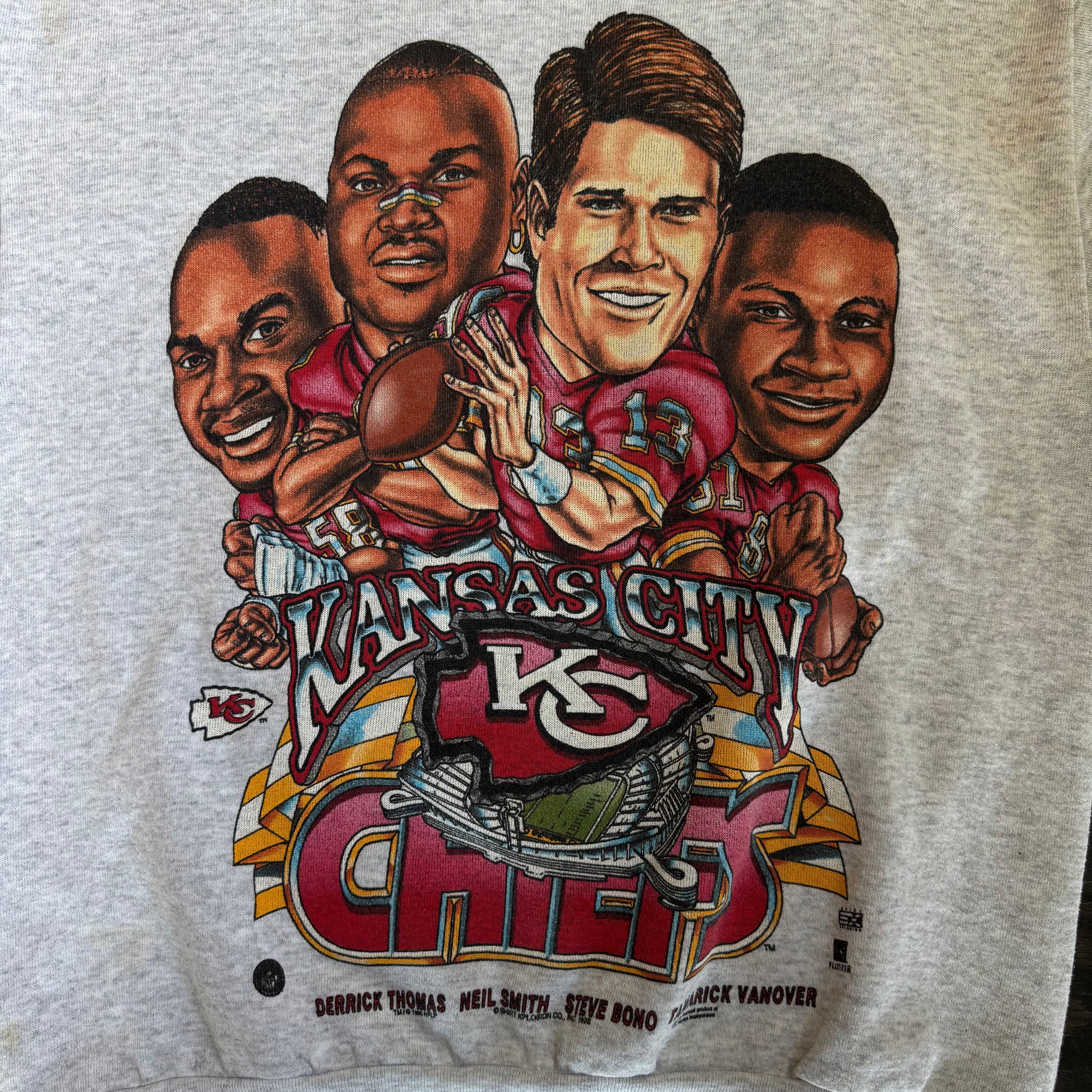WESTSIDE STOREY VINTAGE | VINTAGE 90'S KC CHIEFS CARICATURE DERRICK TH ...
